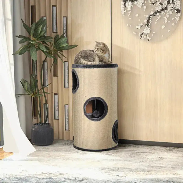 Cat Scratching Barrel with Three Dens — Little and Giant Explorers